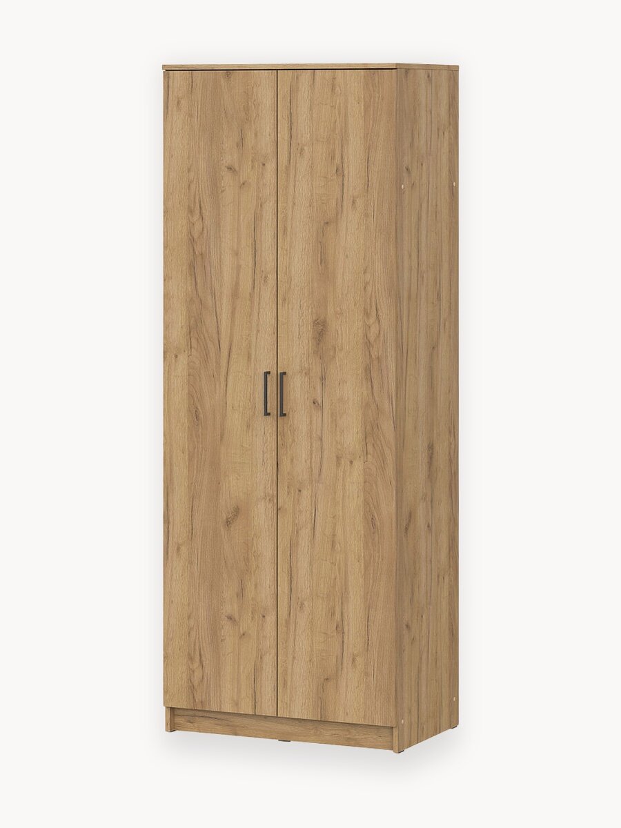 Шкаф ARNIKA, распашной, для одежды, дуб золотой, 2 двери, современный стиль, ЛДСП