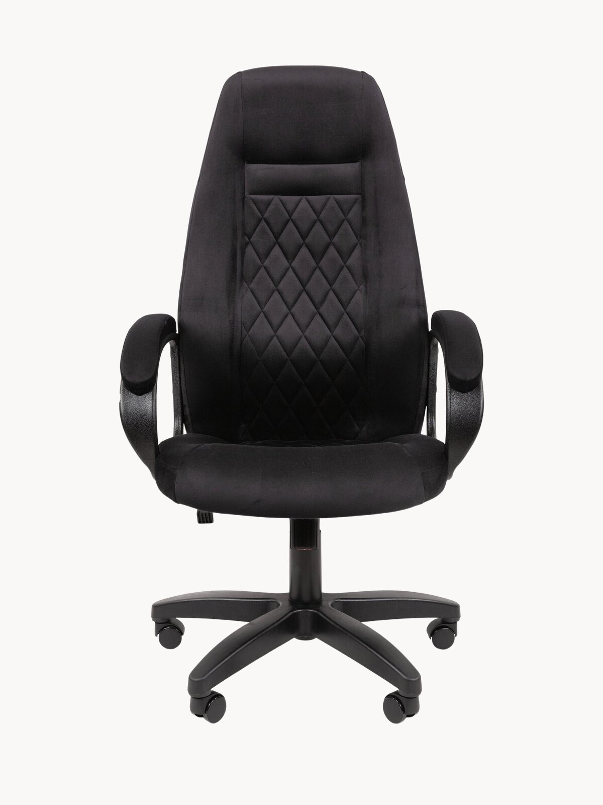 Компьютерное кресло для дома и офиса CHAIRMAN HOME 951, велюр, черный с мягкими подлокотниками для руководителя