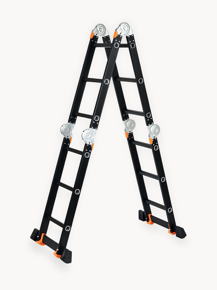 Лестница-трансформер алюминиевая 4 секции STARTUL ST9930-03, складная, 12 ступеней