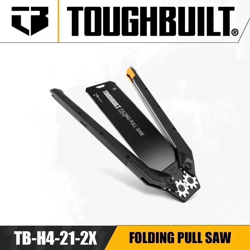 Складная ручная пила TOUGHBUILT для работы по дереву с защитой с обеих сторон, быстрая пила для деревообработки TB-H4-21-2X