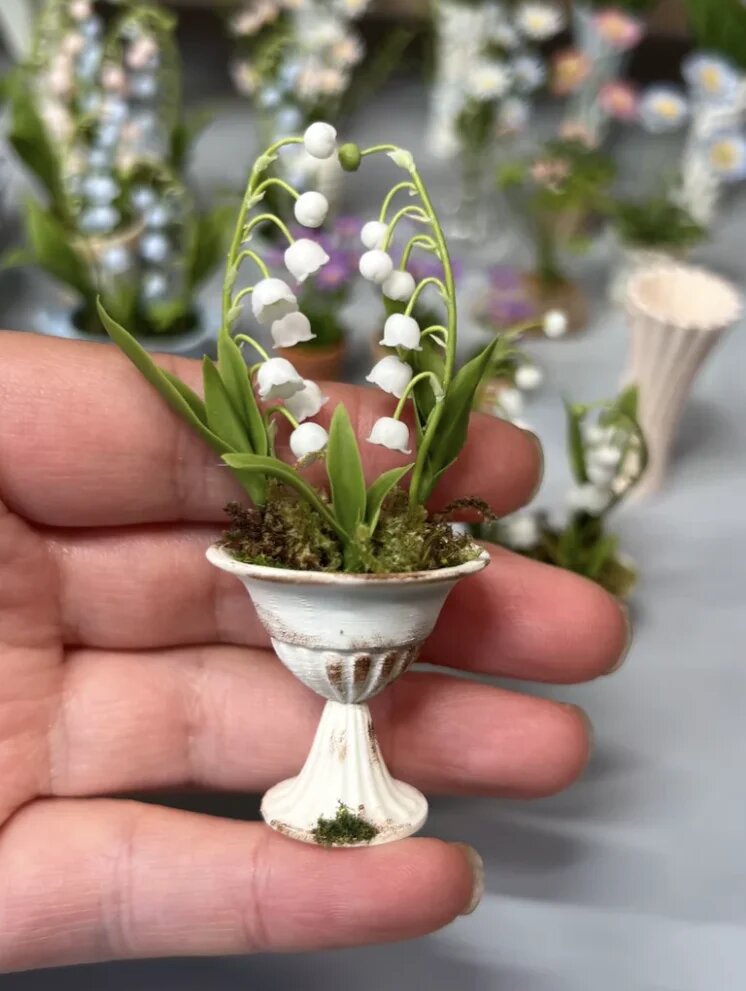 Миниатюрные растения OUZEY 1:6 для кукольного домика