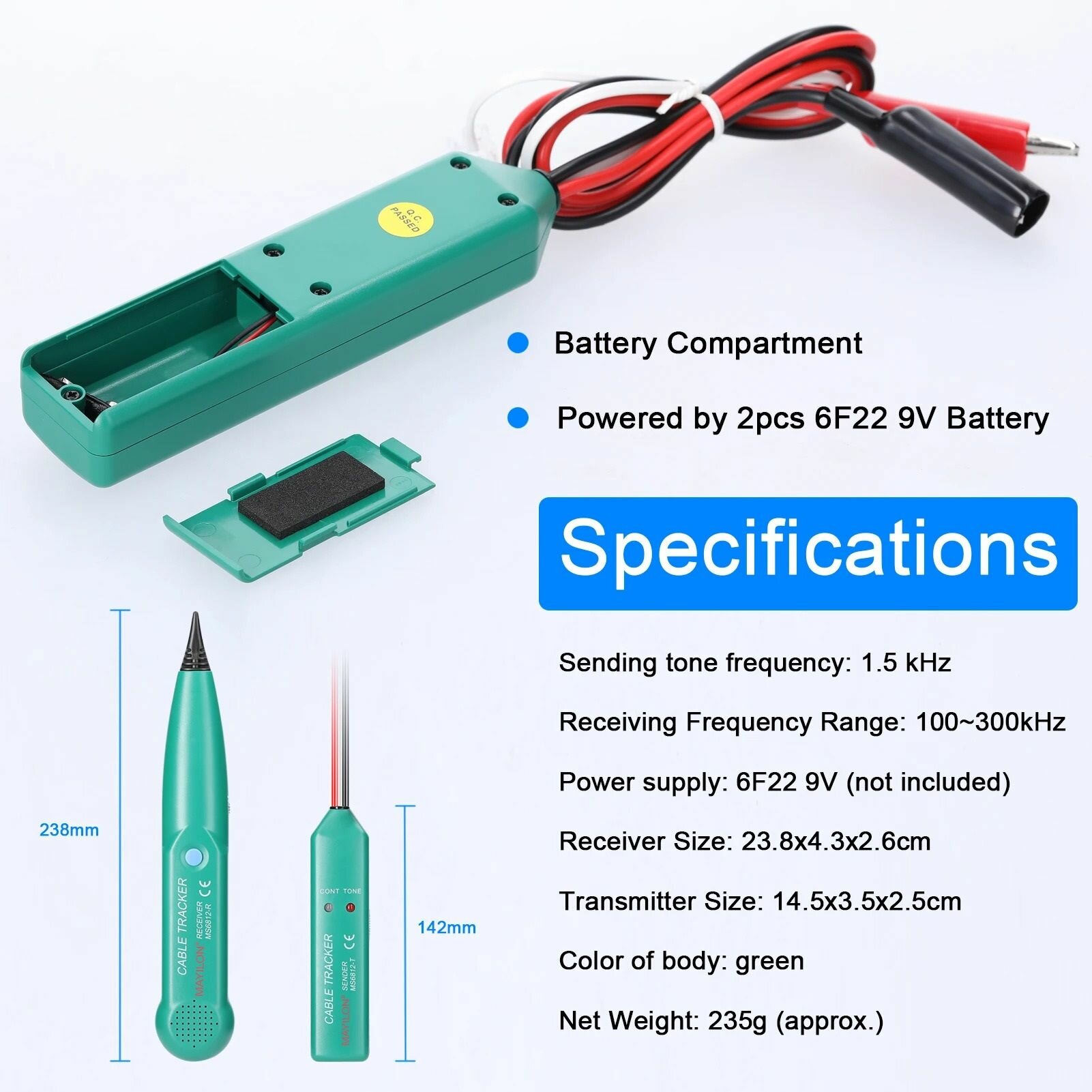Кабельный тестер, инструмент для поиска и ремонта короткого замыкания, диагностика тональной линии, поиск дефектов кабеля.