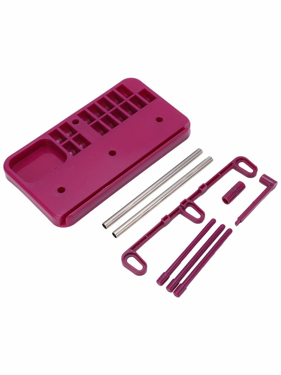 Фиолетовая подставка для ниток со съемной конструкцией, держателем нити для швейной машины, материал из пластика и нержавеющей стали, проста в использовании и чистке