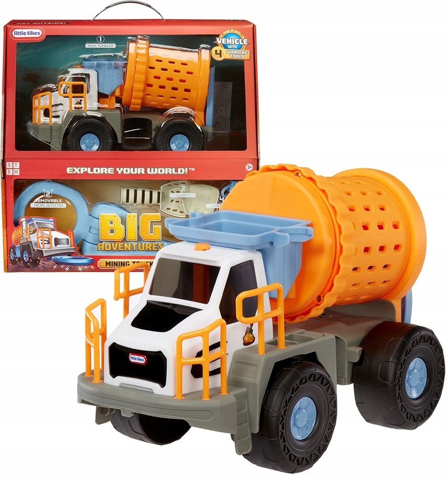 Игрушечный карьерный самосвал Little Tikes "Большие приключения", с металлоискателем, пластик