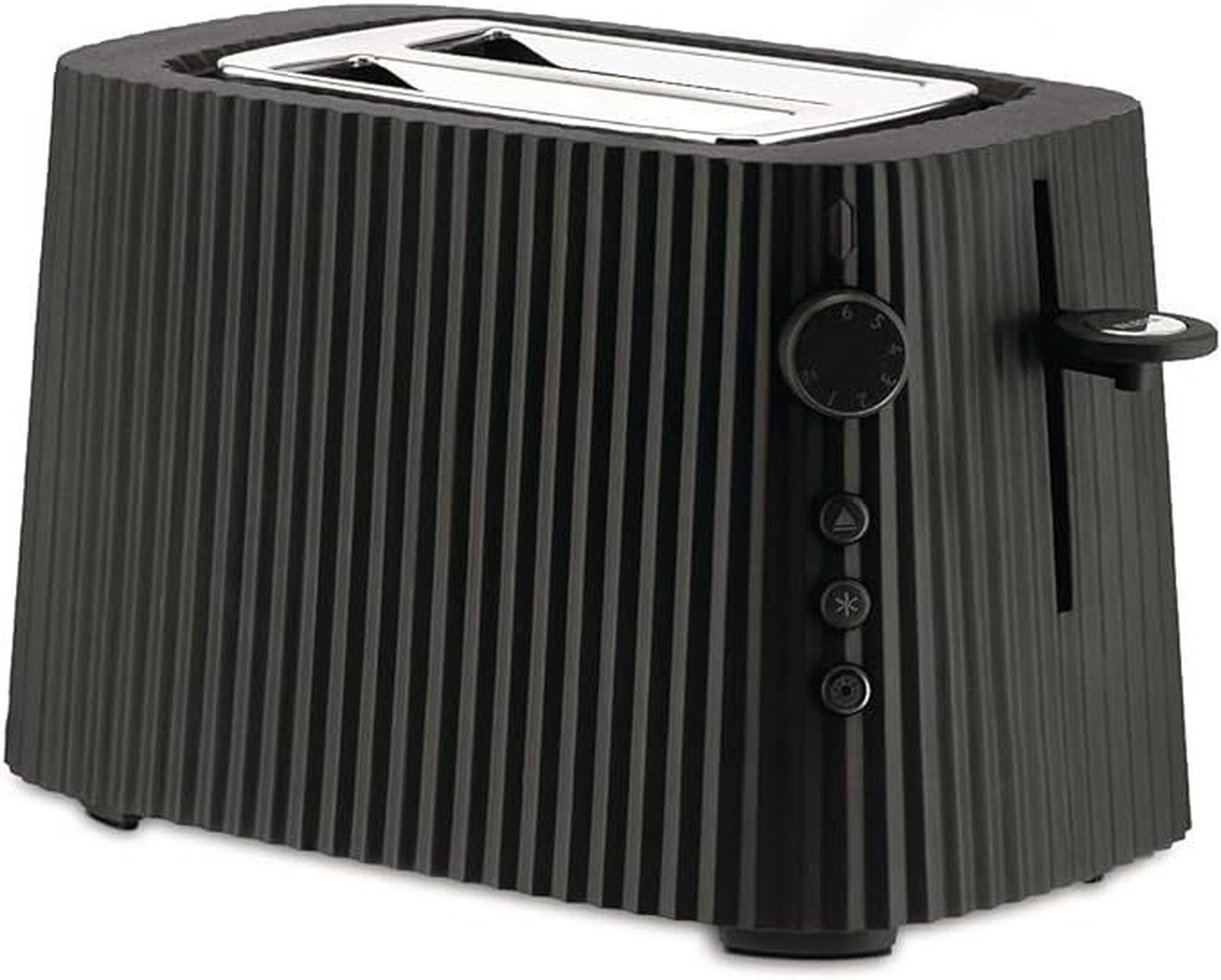 Тостер Alessi MDL08B Plisse, 850 Вт, на 2 тоста, цвет черный