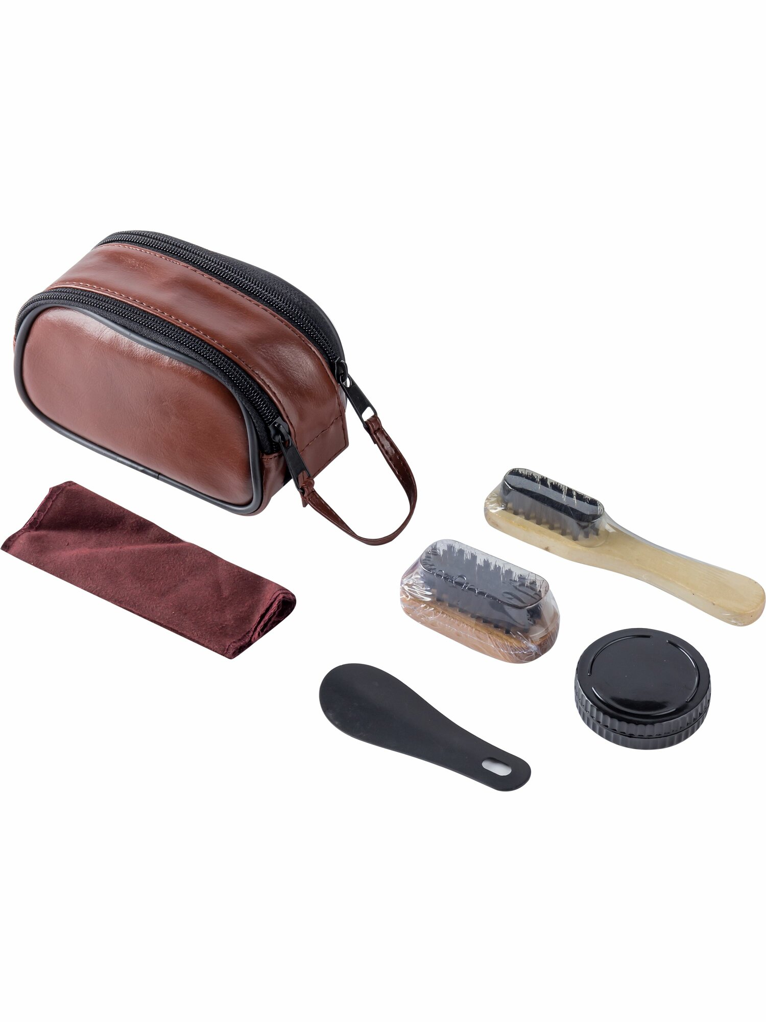 Набор для обуви SB-030, дорожный в сумочке, 6 предметов для ухода за обувью