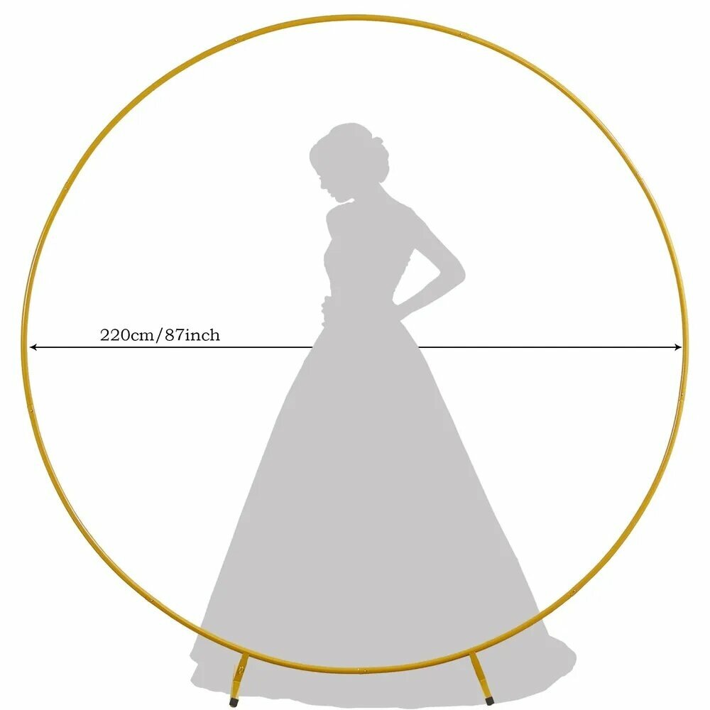 Каркас для фотозоны, арка для шаров круглая, золотой