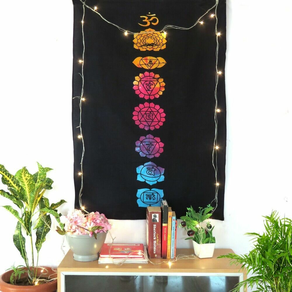 Гобелен Индийские чакры декор дома в общежитии -kpa