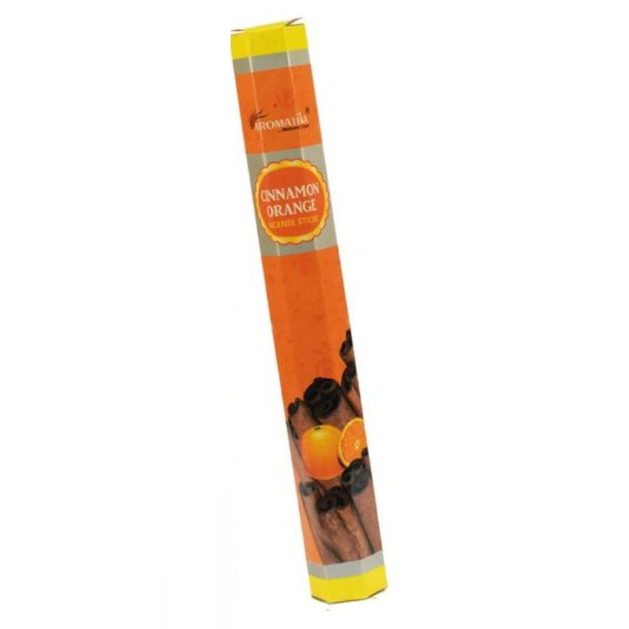 Aromatika CINNAMON ORANGE Incense Sticks (корица апельсин ароматические палочки, Ароматика), шестигранник, 20 г.