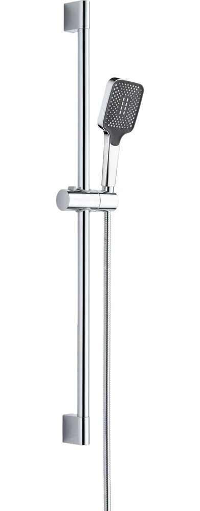 Душевой гарнитур Orange OS142cr хром, глянцевый, из нержавеющей стали, лейка для душа со шлангом и штангой, с функцией экономии воды
