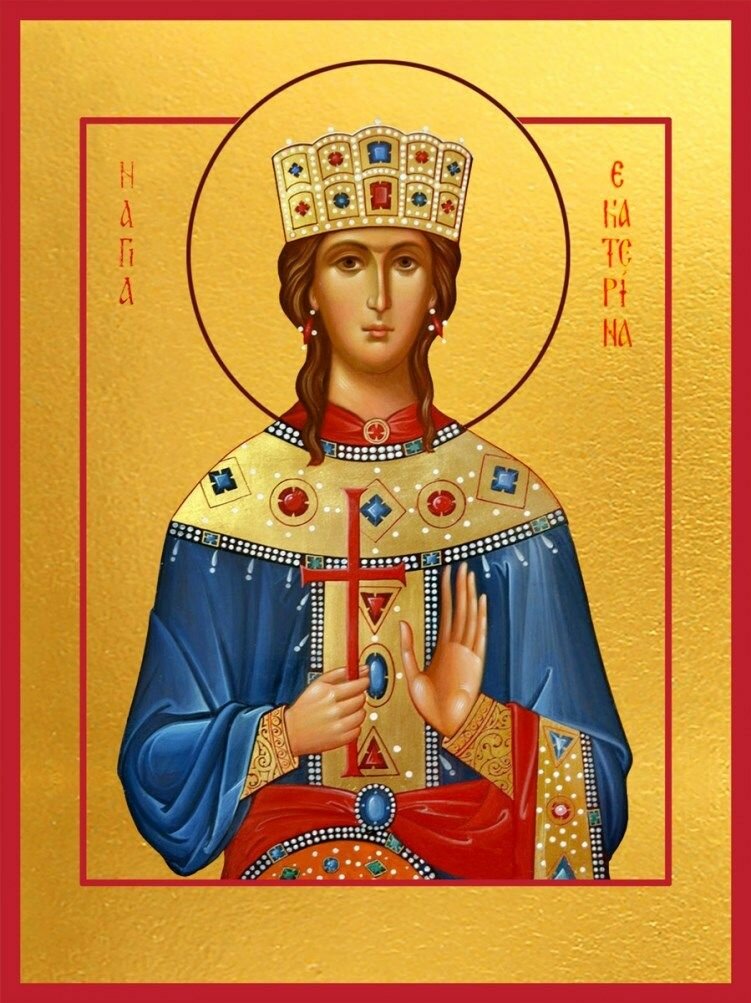 Икона ручной работы Святая мученица Екатерина