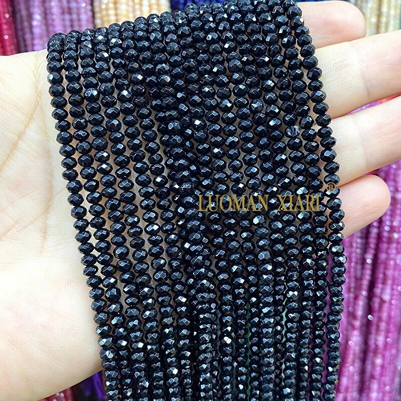 Бусины LUOMAN XIARI халцедон красные 3x4 мм Черный, Type 020