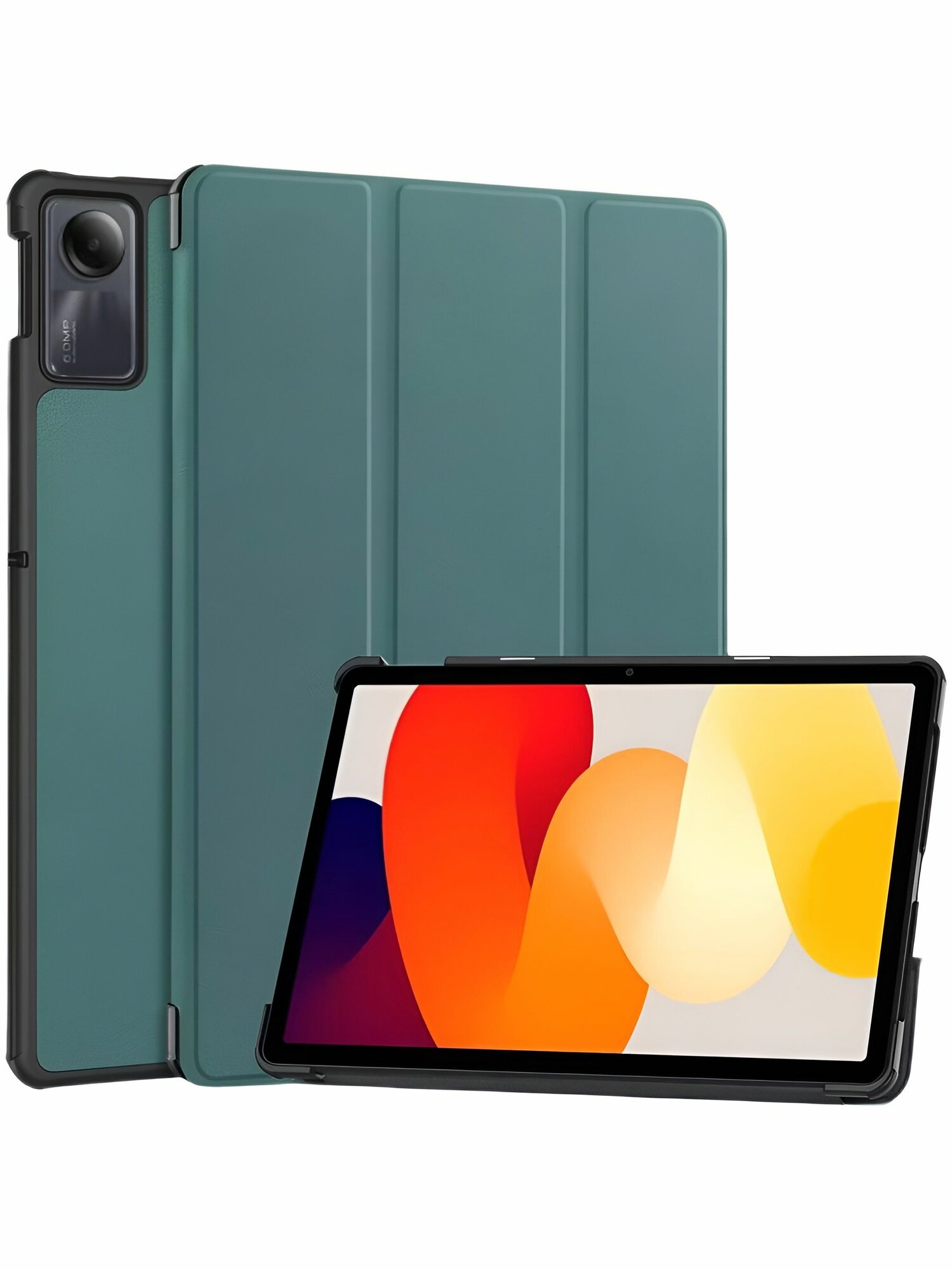 Чехол на Xiaomi Redmi Pad SE / Ксиаоми Редми Пад Се 2023 года, 11 дюйма, умный с магнитом, темно-зеленый