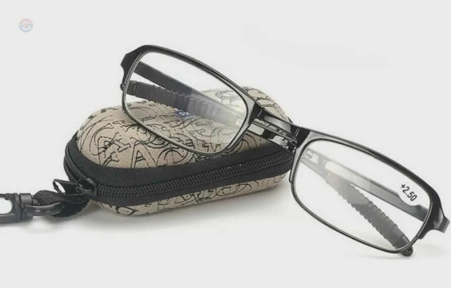 Складные увеличительные очки Фокус-Лупа для чтения, рукоделия и точных работ с 2.5x увеличением удобные карманные очки в футляре