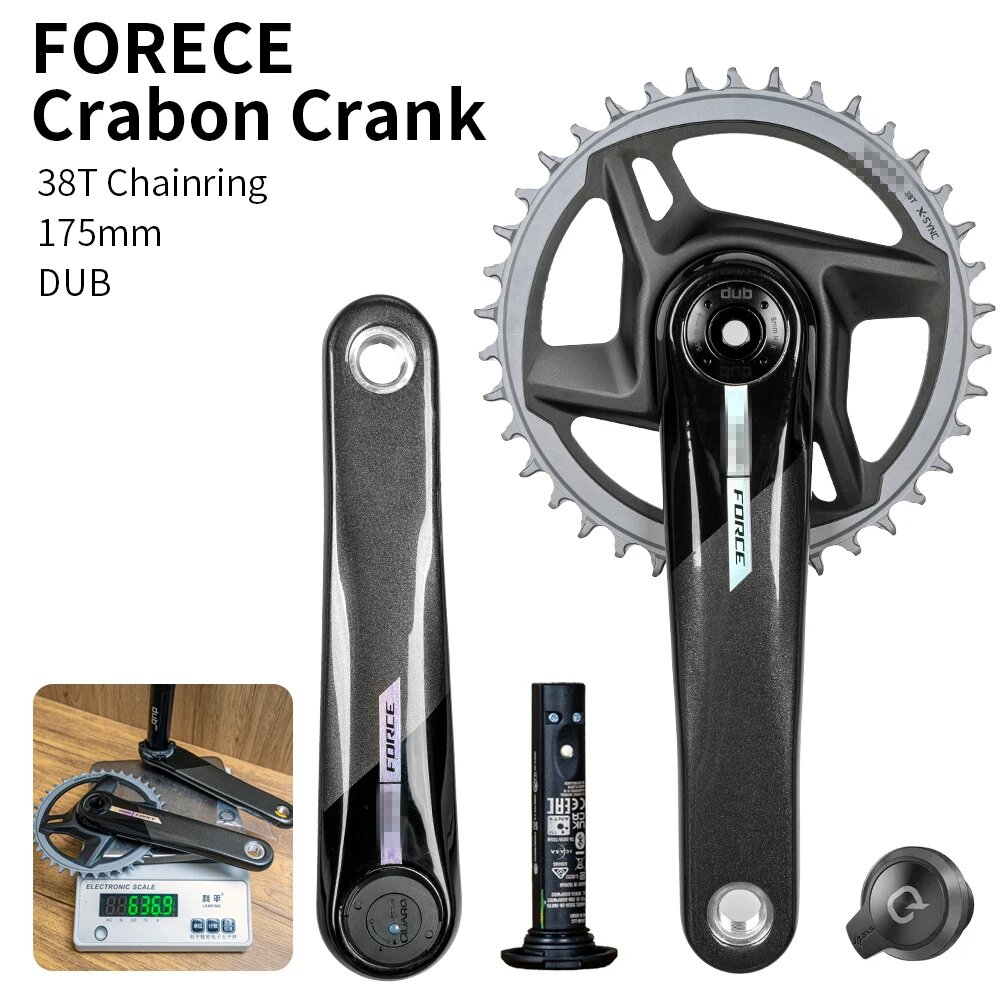 SRAM Force AXS MTB Carbon Crank Arm Power Meter Upgrade 38T Chainring DUB 175mm 11/12 Speed