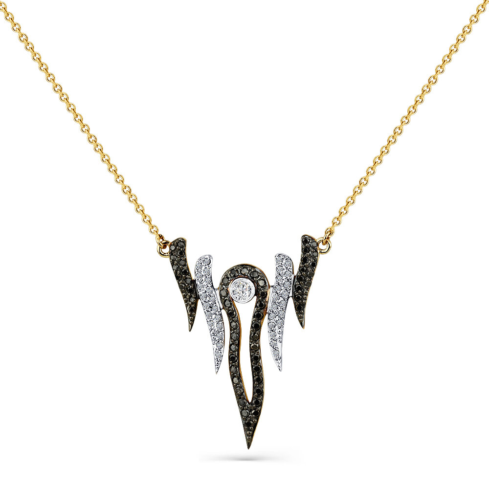 Колье, желтое золото, 585 проба, бриллиант