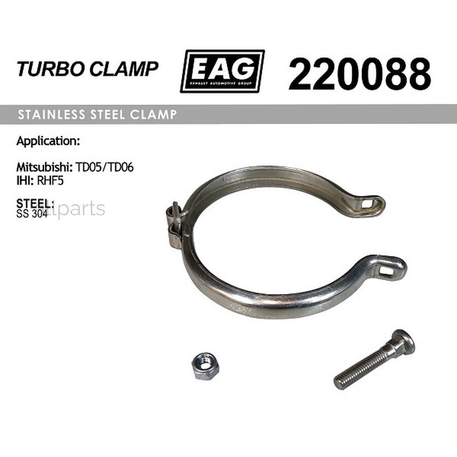 EAG 220088 Хомут турбины Mitsubishi TD05/TD06, IHI RHF5 SS304 EAG