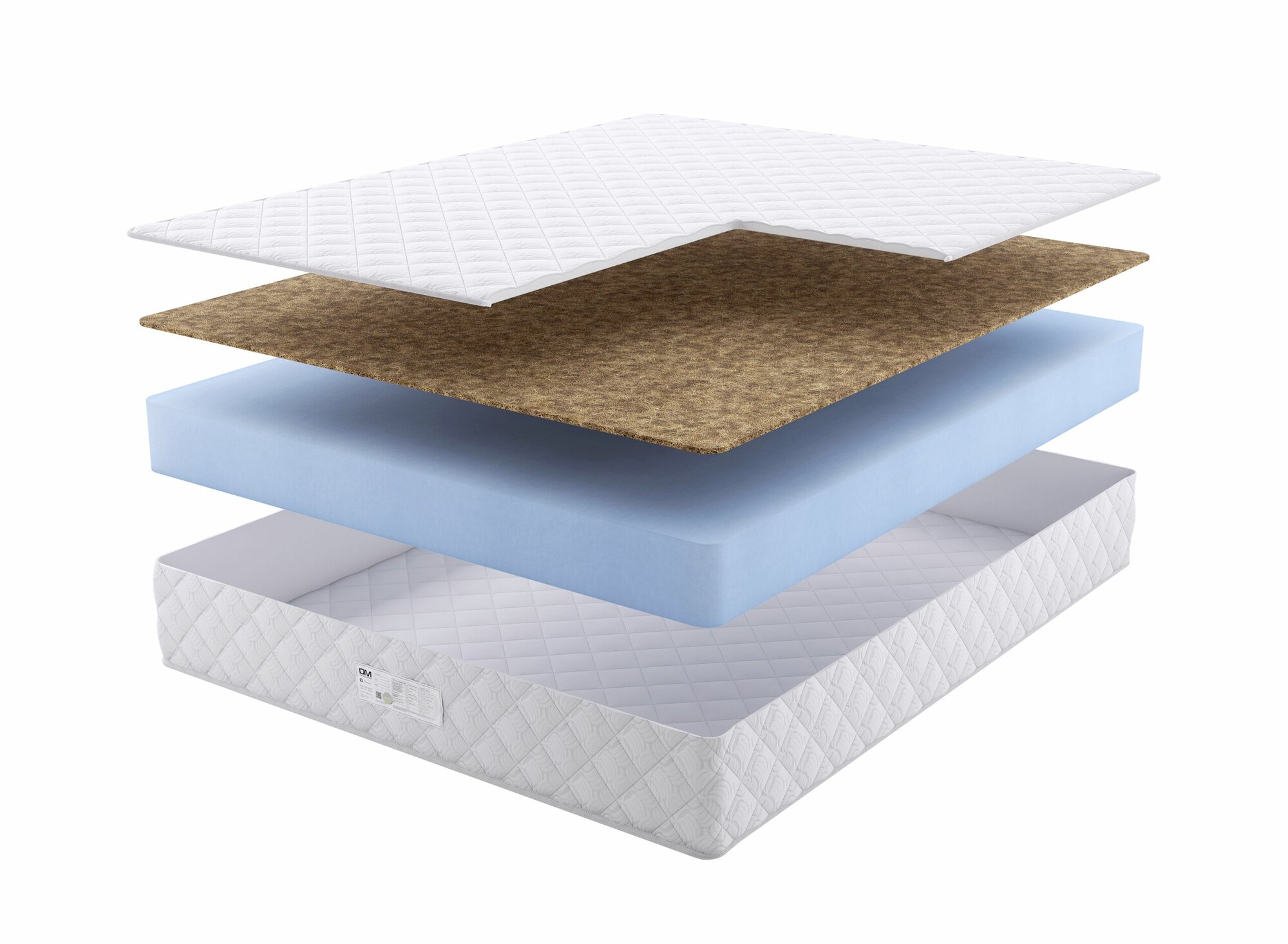 Матрас Dream Master Кантри 18 18 80х195 высота 18 см анатомический средней жесткости мягкий кокосовый Беспружинный