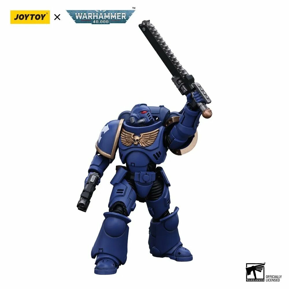 Аниме фигурки Warhammer 40000 JOYTOY 1/18 Space Marines Ultramarines Outriders Brother Catonus Подарок модели