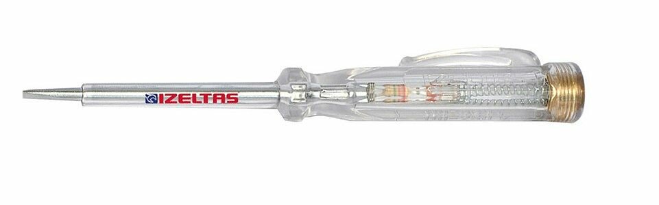 Тестер напряжения (отвертка индикаторная) с прямым шлицем 135 мм IZELTAS