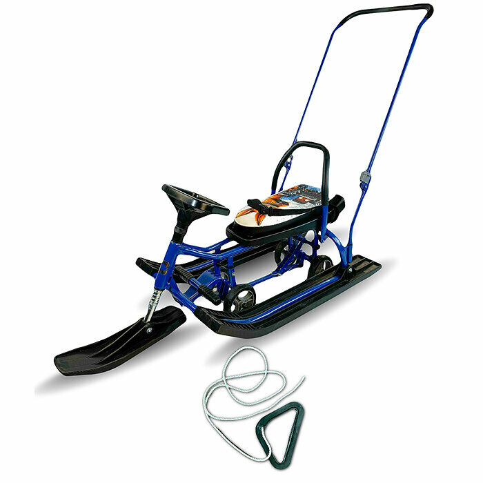 Детский снегокат Барс "Wheel", Мышонок, c П-образным толкателем и колесной базой