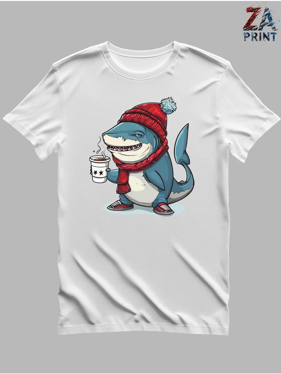 Футболка готическая акула