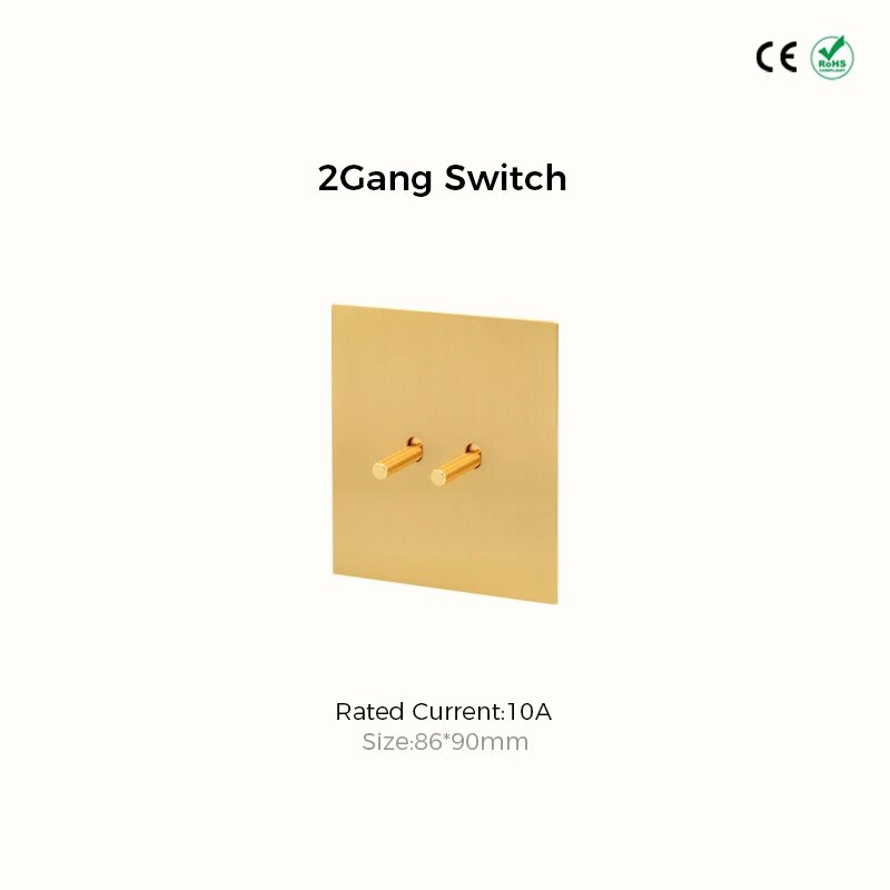 Avoir Металлический двухклавишный выключатель с USB