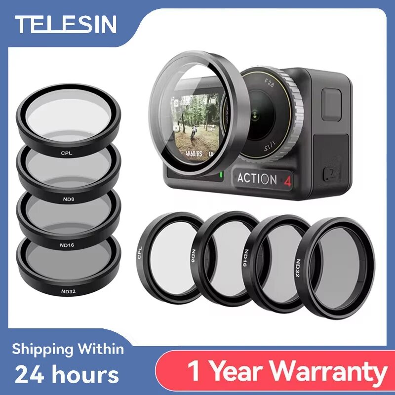 TELESIN набор фильтров для DJI OSMO Action 3 4 5 Pro
