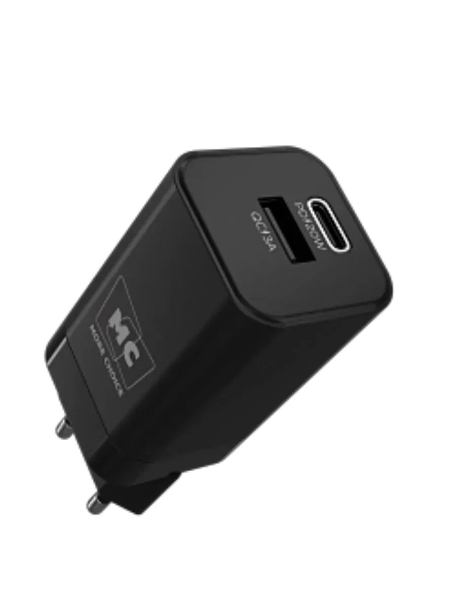Сетевое зарядное устройство NC85 1USB+1 Type-C 3.0A