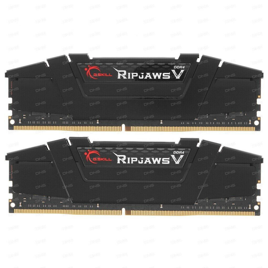 Оперативная память G.Skill RIPJAWS V (F4-4000C16D-32GVK) DIMM DDR4 32ГБ - DDR4, 16ГБх2 шт, 4000 МГц, 16-19-19-39