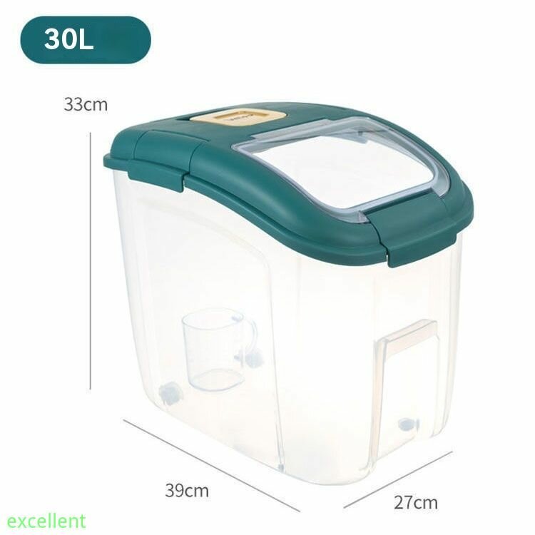 Контейнер для корма для домашних животных,50-литровый( около 25 кг) белый контейнер для корма домашних животных - большая емкость для хранения