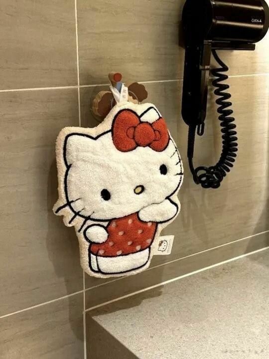 Полотенце для рук 24x27 см, полиэстер, кот кит, 1 шт.