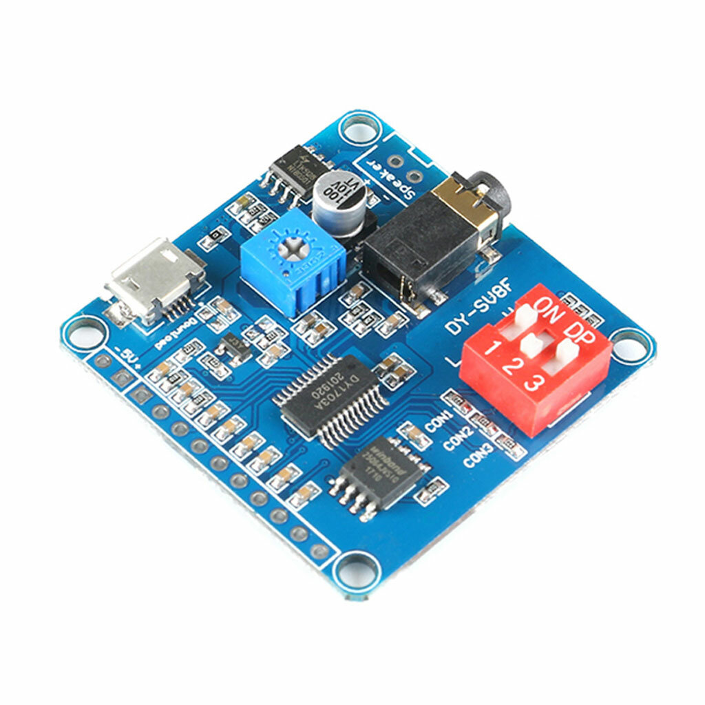 Модуль воспроизведения голоса MP3-плеер UART I/ O Триггерный Усилитель Класса D 5 Вт 8 М