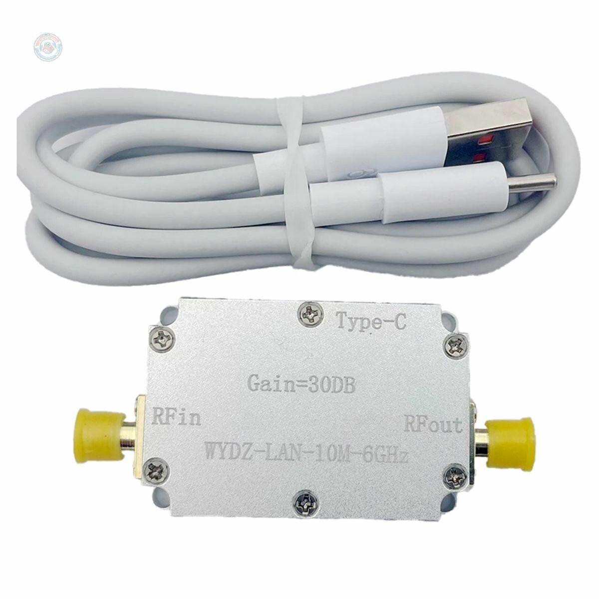 Усилитель высокой плоскостности 10 МГц-6 ГГц, 30 дБ усиление, приемник радиосигналов GPS/Beidou, FM-радио, радары, программный радиоприемник, компактный RF-усилитель с SMA-разъемом