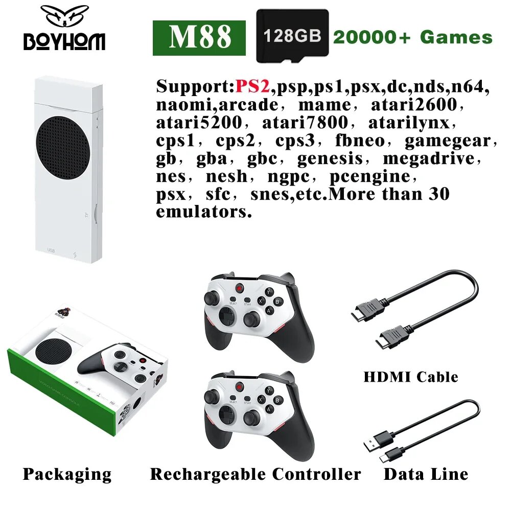 BOYHOM M88 Ретро игровая консоль 128GB 20000 Games
