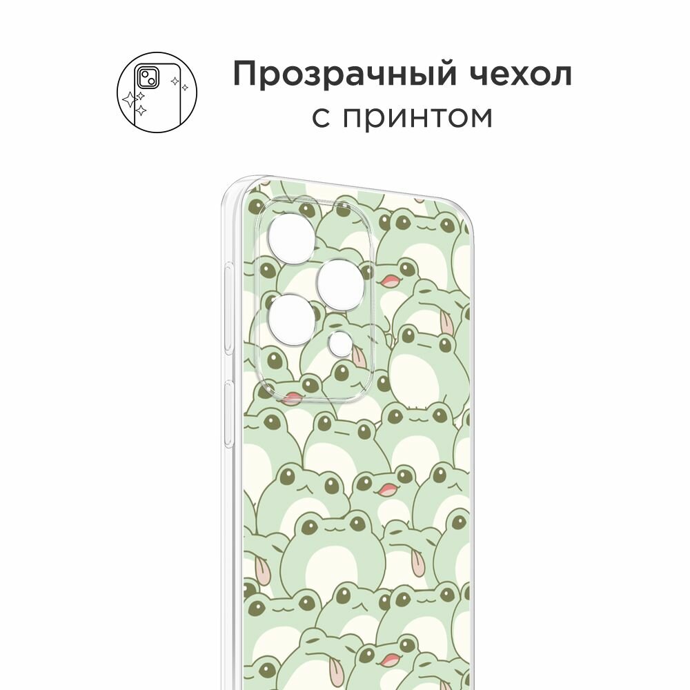 Чехол на Xiaomi Redmi 12 5G / Сяоми Редми 12 5G с принтом "Море жабок" — фото 1