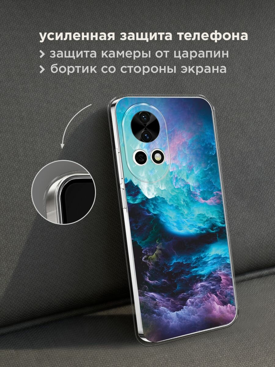 Чехол на Huawei Nova 12/Nova13 / Хуавей Нова 12/Нова 13 с принтом "Бирюзовое небо" — фото 1