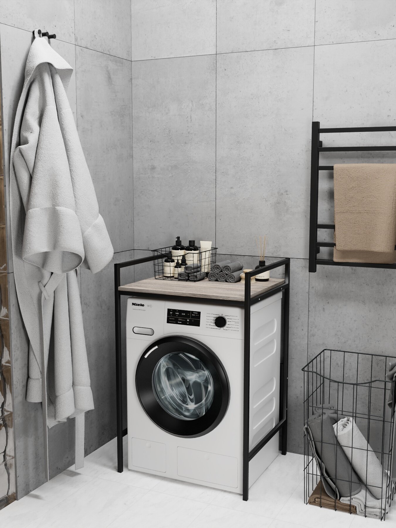 Стеллаж для стиральной машины IamLoft, лофт, 100х66х55 см