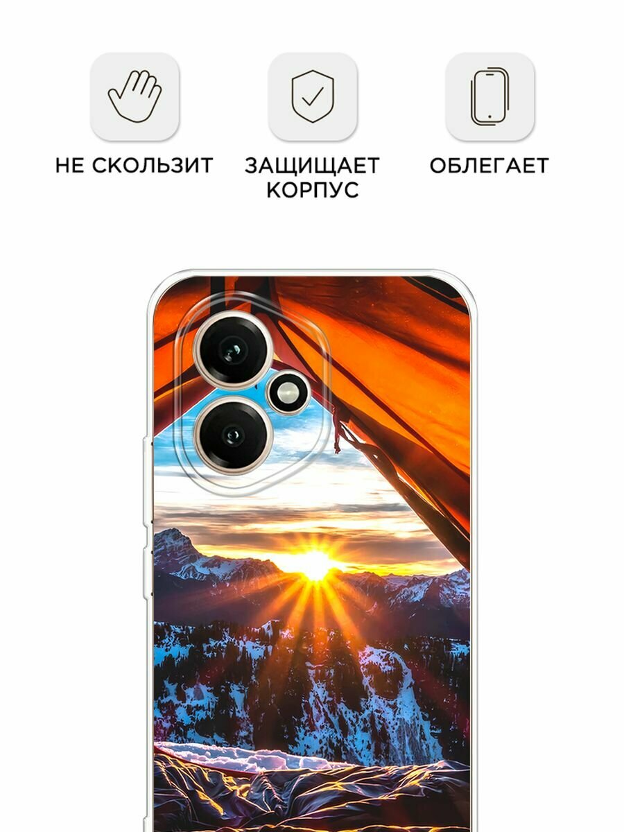 Силиконовый чехол на Honor 400 / Хонор 400 с принтом "Горы 7" — фото 1