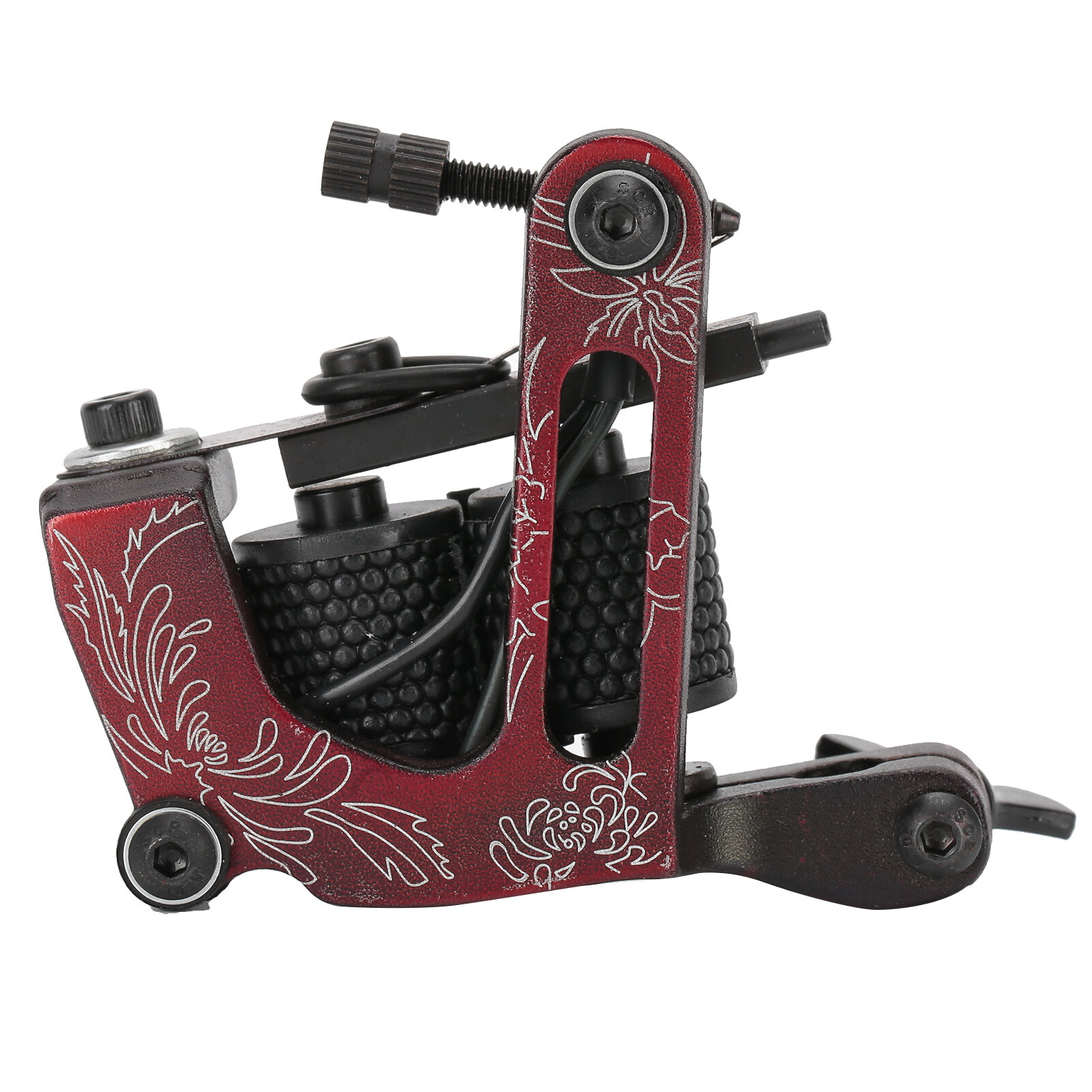 Татуировочная машинка Coil с хризантемовым контуром и шейдером для начинающих татуировщиков, модель 22010-2Red