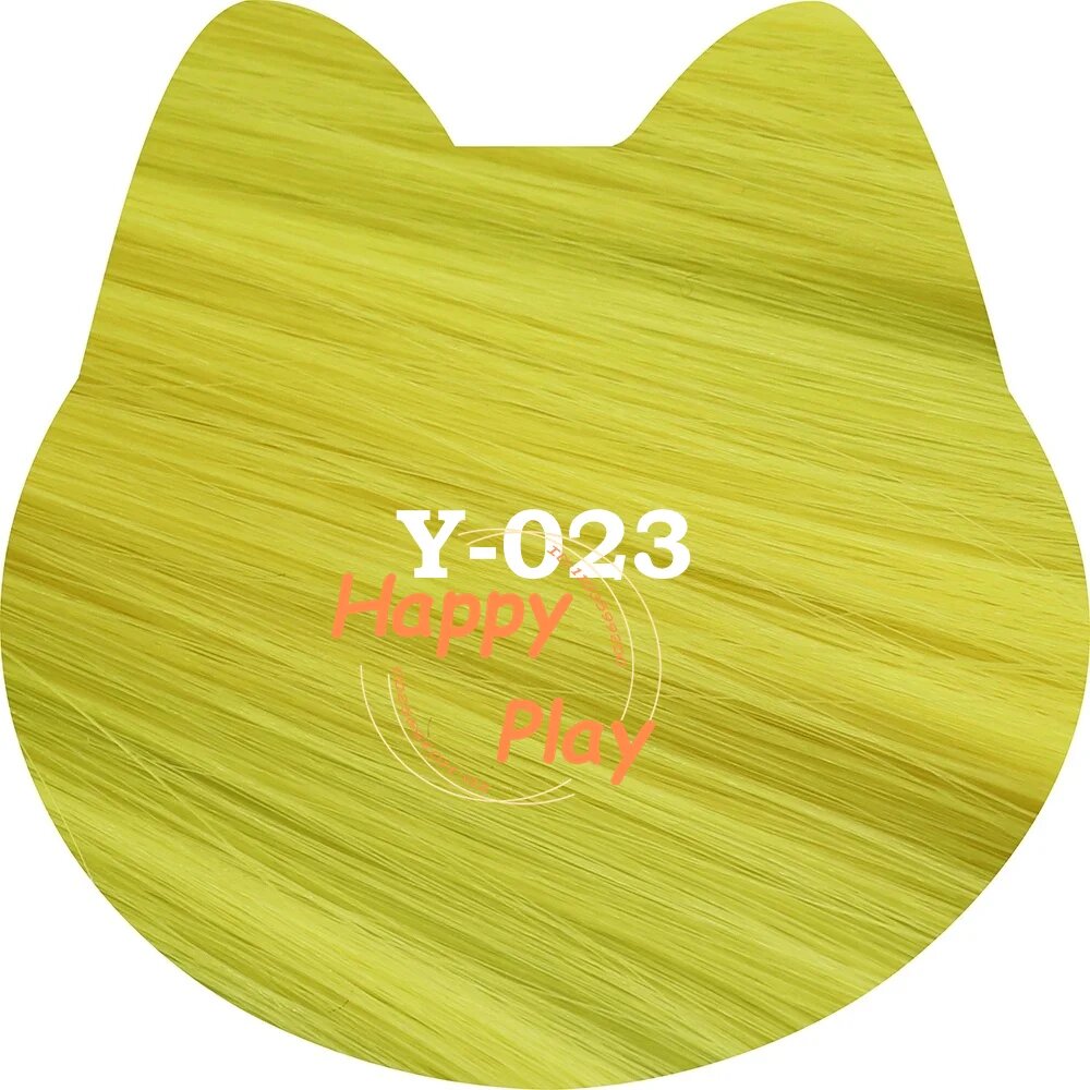 Синтетический парик для косплея желтый 60 см с челкой Y-023