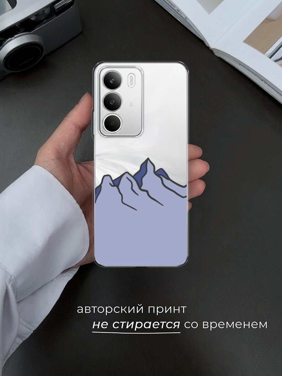 Чехол на Realme C71/P3 Lite 4G / Реалми С71/P3 Лайт 4G с принтом "Гора", прозрачный — фото 1
