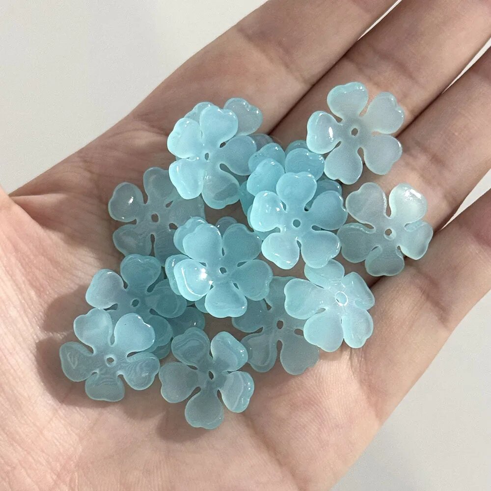 Акриловые бусины цветы бабочки для бижутерии 10PCS, 24