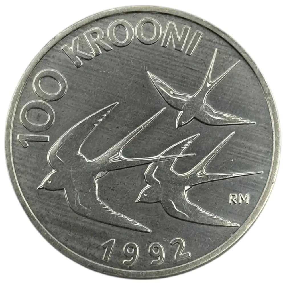 Эстония 100 крон 1992 г. (Денежная реформа) (Лот №2)