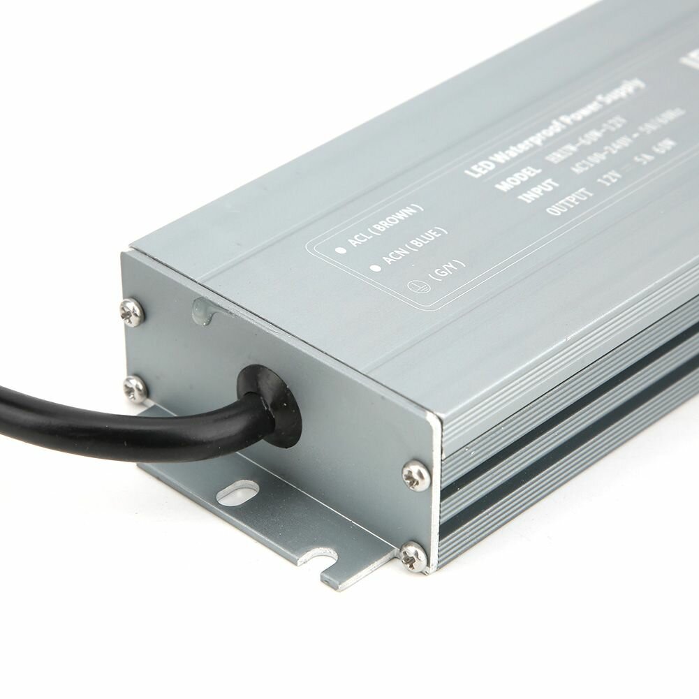 HRUW-60W-12V IP67 Водонепроницаемый переключатель питания Светодиодный драйвер Трансформатор 100-240 В переменного тока