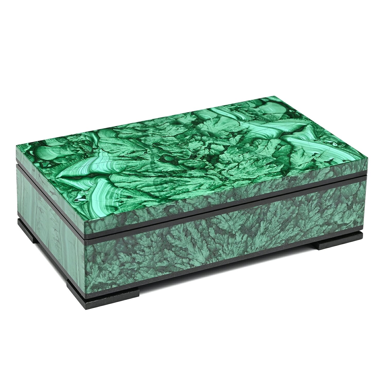 Шкатулка для купюр из малахита 185*95*55мм .