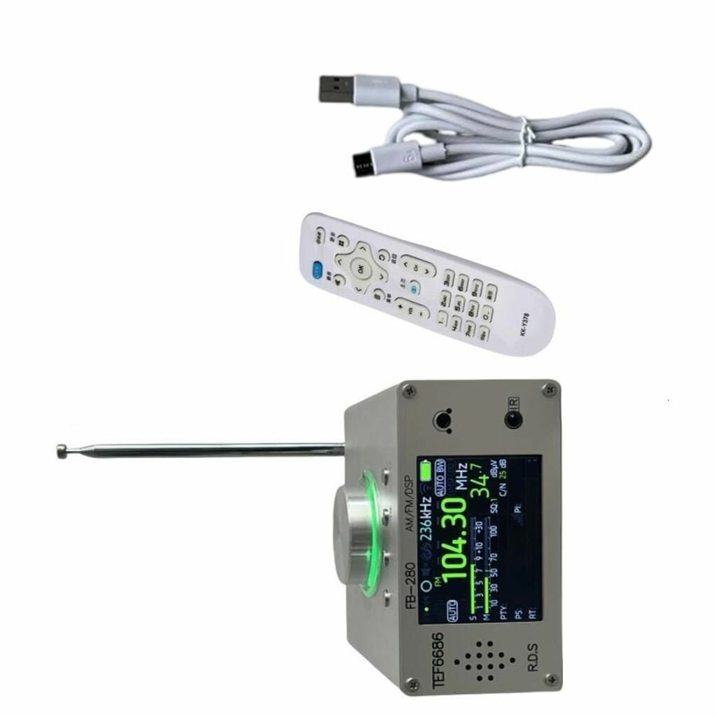 Металлический радиоприемник AM/FM с автоподстройкой и пультом ДУ