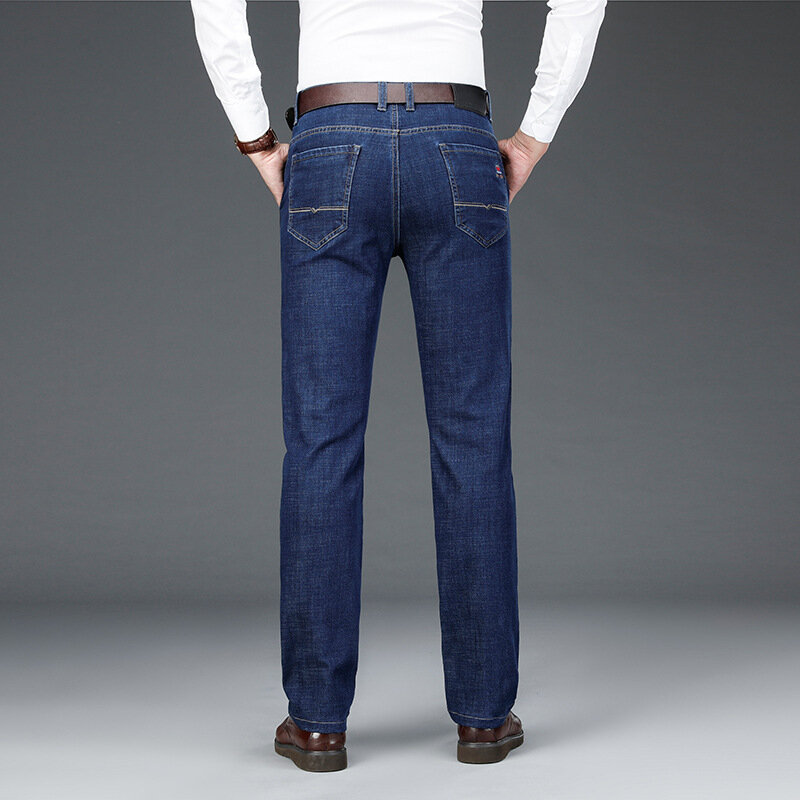 Мужские джинсы Чистый цвет / прямые B1, LI Mall талии_29