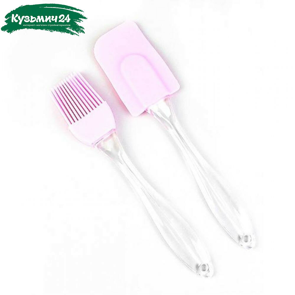 Набор кондитерский силиконовый лопатка+кисточка