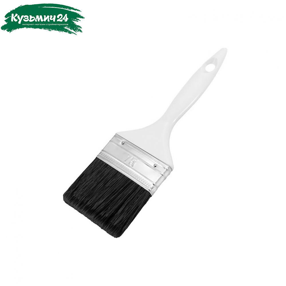 Кисть DECOR PROFI для грунта черная синтетическая щетина, пластиковая ручка 75х15мм 780-075